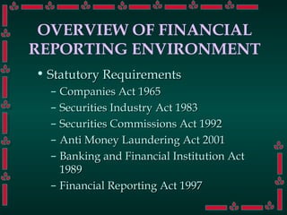 Overview of financial reporting environment | PPT | Financial ...