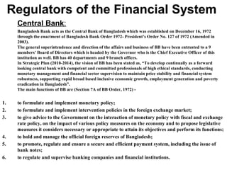 Overview of financial system of bangladesh | PPT