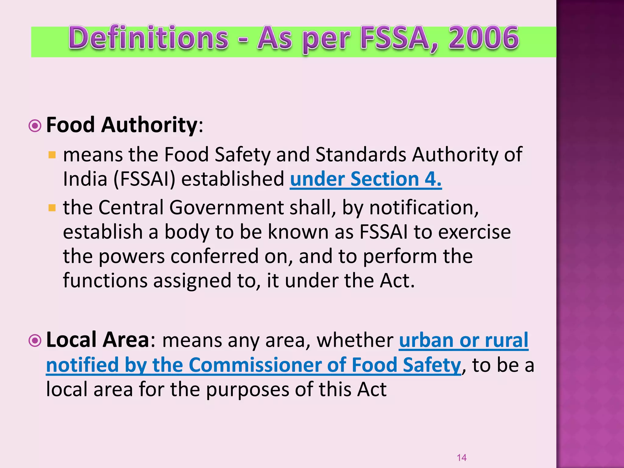 Overview of FSS Act, Rules & Regulation_2012 | PDF
