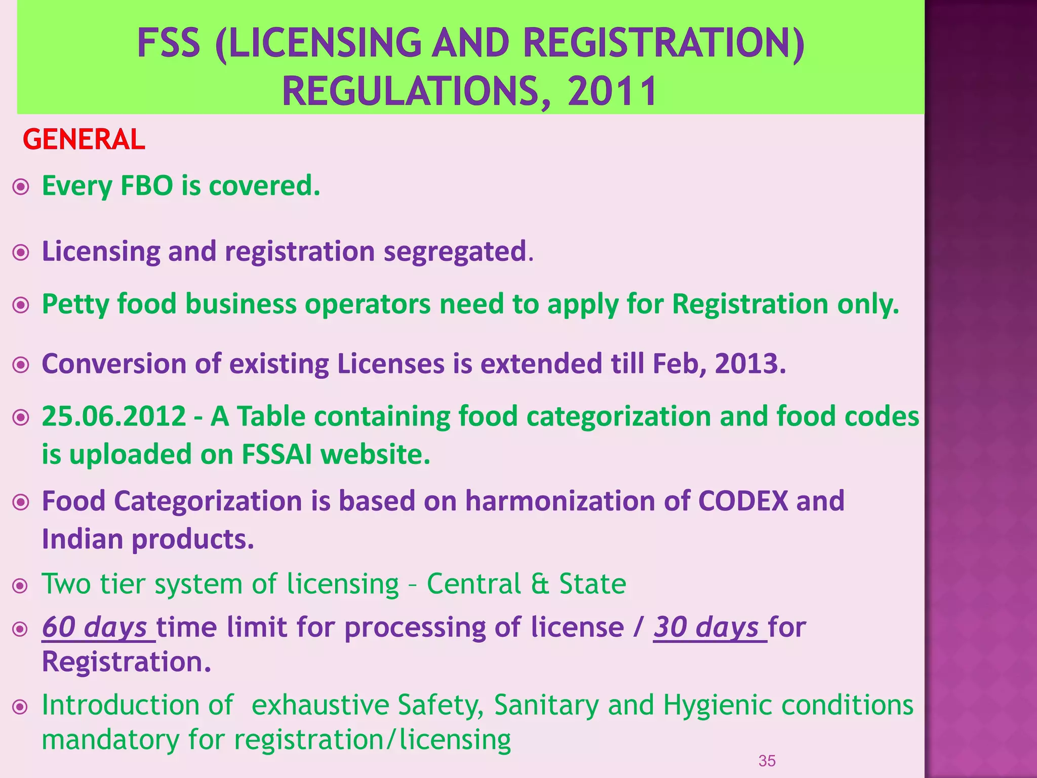 Overview of FSS Act, Rules & Regulation_2012 | PDF