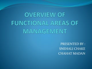 Overview of funtional areas of management | PPTX