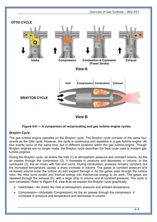 The gas turbine is an internal combustion engine that uses air as the ...