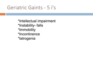 OVERVIEW OF GERIATRIC SYNDROMES 2016.ppt
