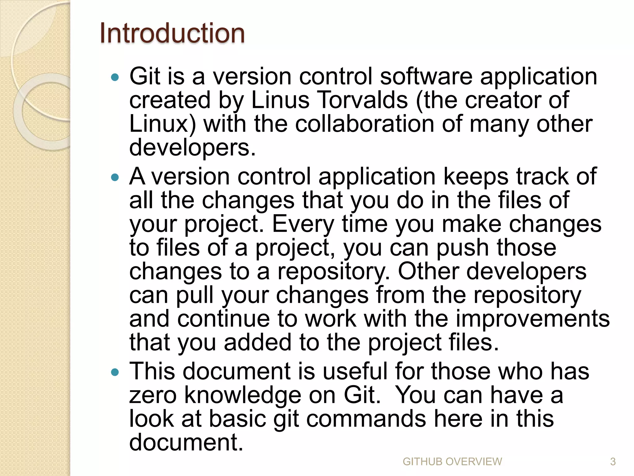 Overview of github | PPT