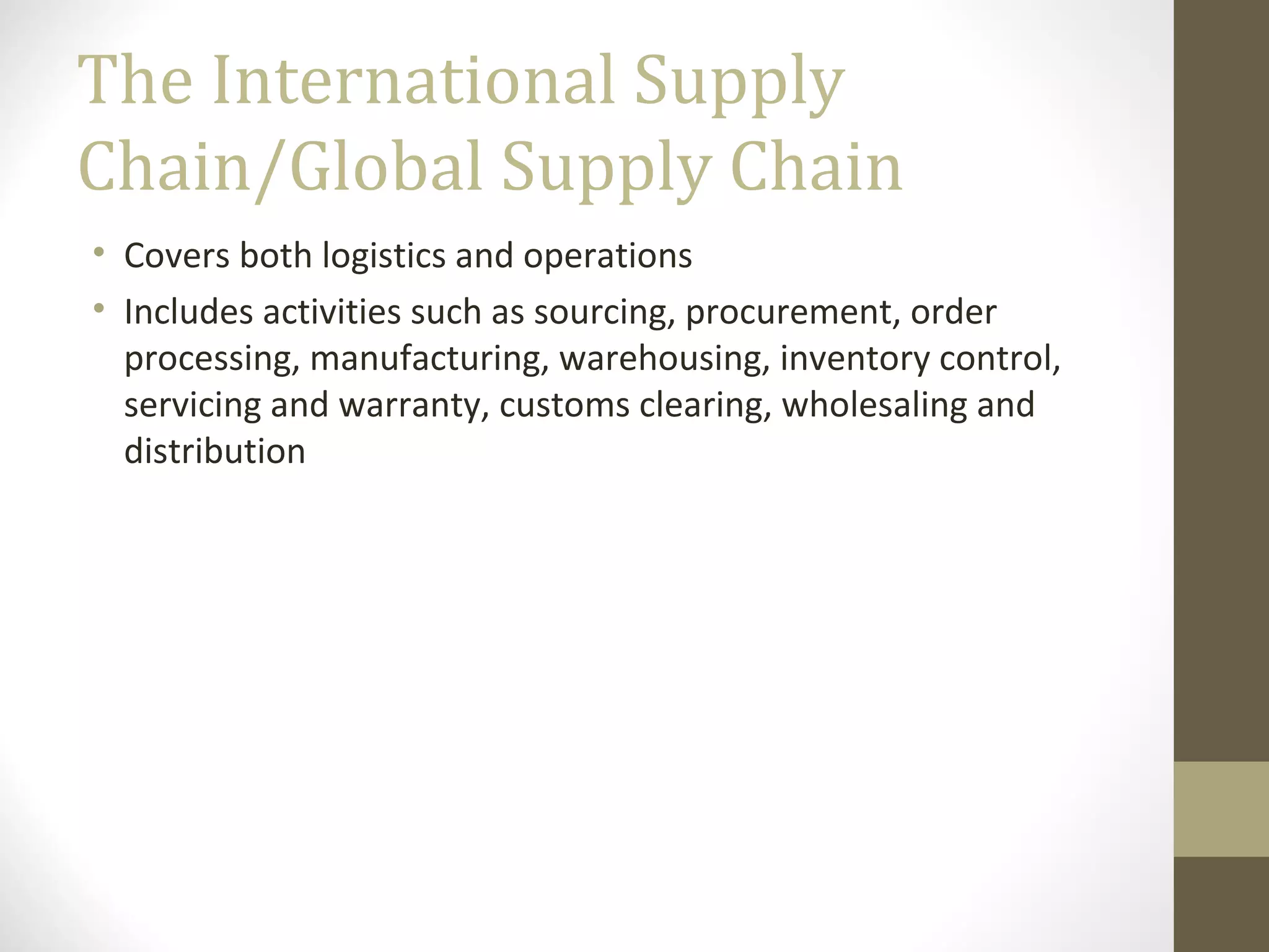 Overview of global logistics & scm | PPT