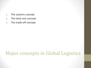 Overview of global logistics & scm | PPT