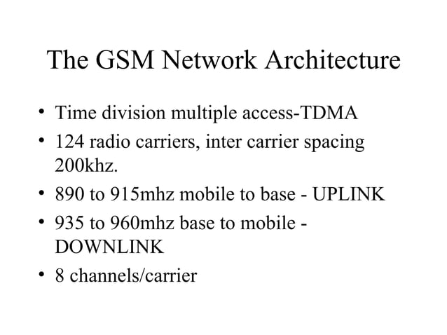 Overview Of Gsm Cellular Network & Operations | PPT