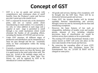 Overview of GST and its impact | PPT