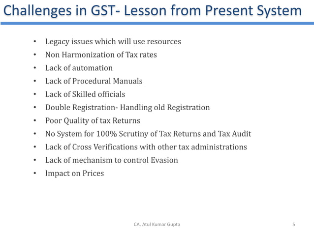 Overview of GST and its impact | PPTX | Business Accounting & Finance ...