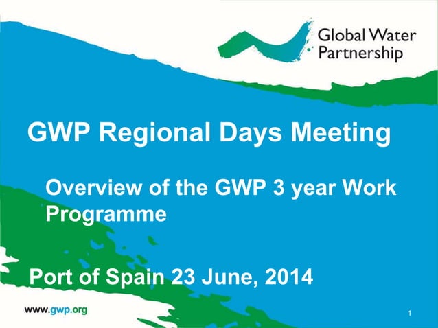 Overview of GWP 3 Year Work Programme | PPT