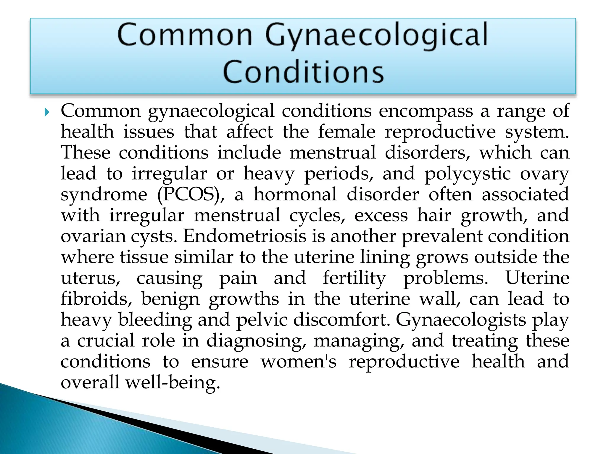 Overview Of Gynaecology | PPTX