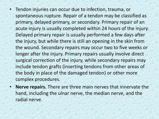 Overview of hand surgery | PPT