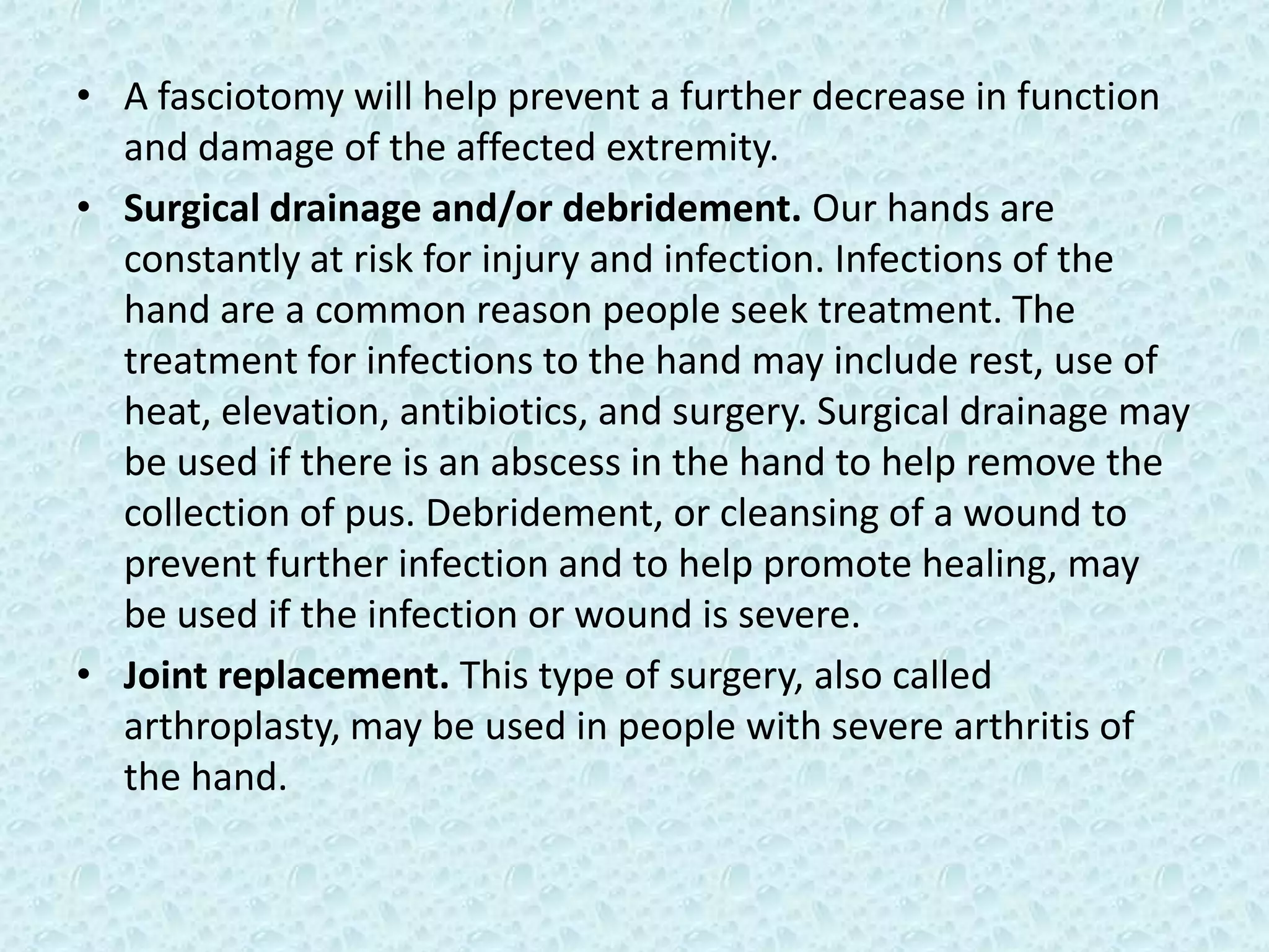 Overview of hand surgery | PPTX