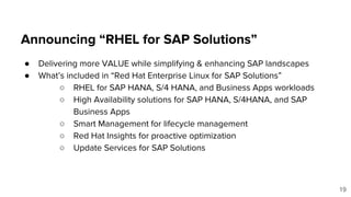 Overview of Red Hat's HA Solutions for SAP | PDF | Cloud Computing ...