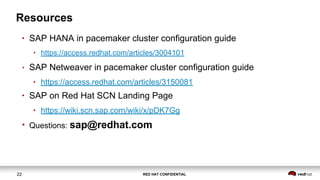 Overview of Red Hat's HA Solutions for SAP | PDF | Cloud Computing ...