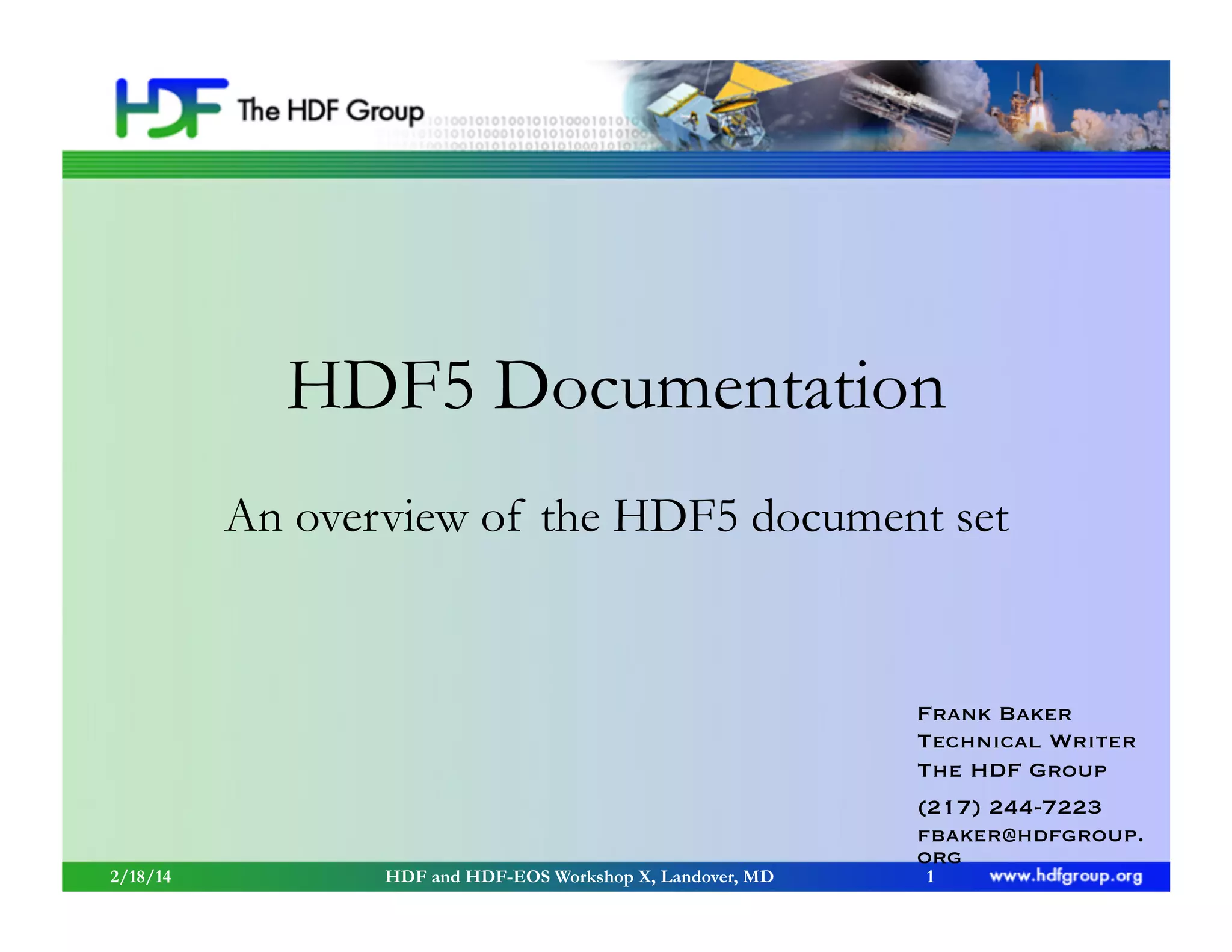 HDF5 Documentation | PPT