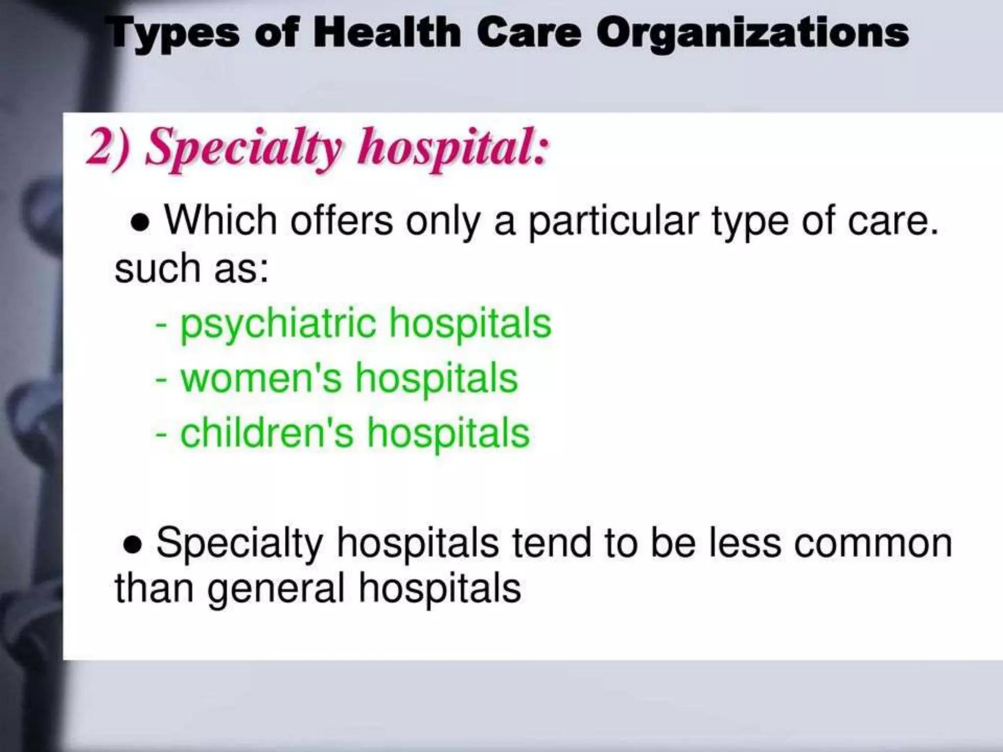 Over view of health care organization | PPTX