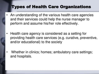 Over view of health care organization | PPTX