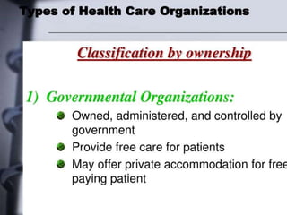 Over view of health care organization | PPTX