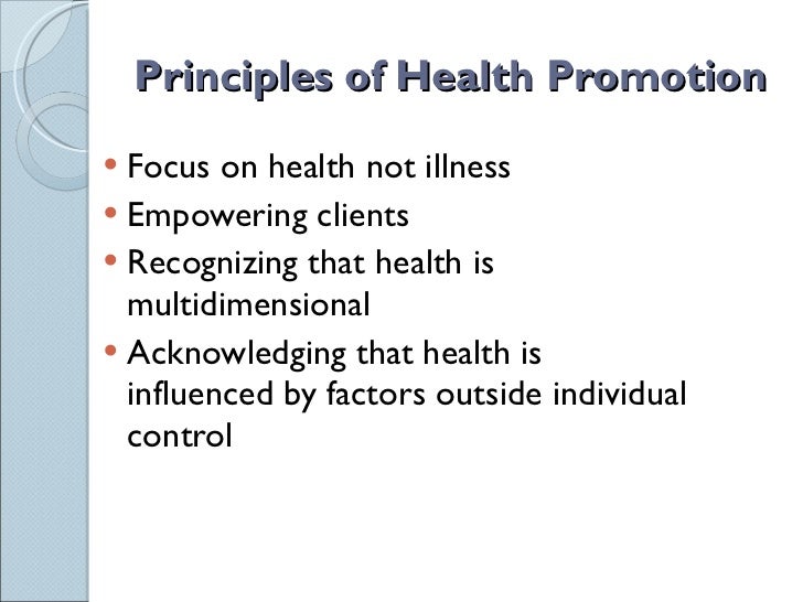 Overview of Health Promotion