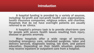 Overview of Hospital and Clinic in the Philippines | PPTX