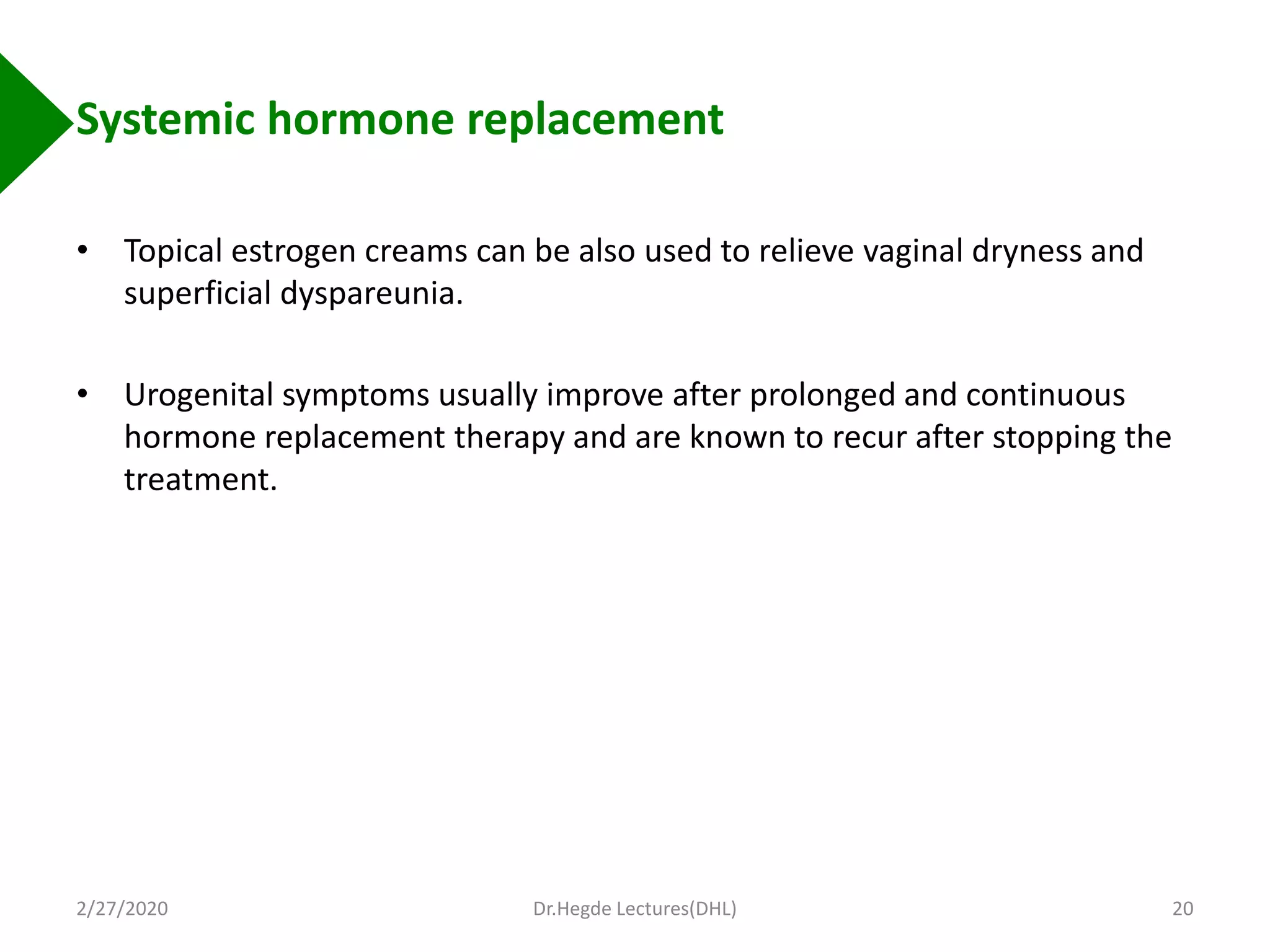 Overview of Hormone Replacement Therapy(HRT) | PPTX