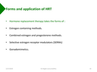 Overview of Hormone Replacement Therapy(HRT) | PPTX