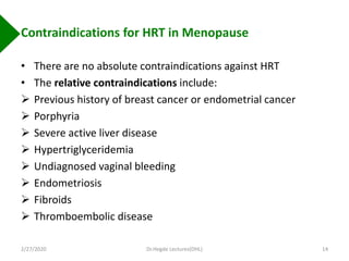 Overview of Hormone Replacement Therapy(HRT) | PPTX