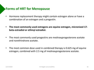 Overview of Hormone Replacement Therapy(HRT) | PPTX