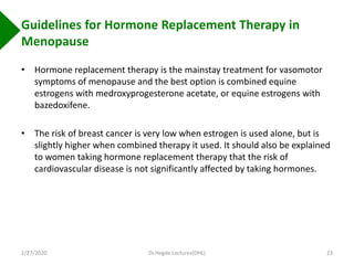 Overview of Hormone Replacement Therapy(HRT) | PPTX