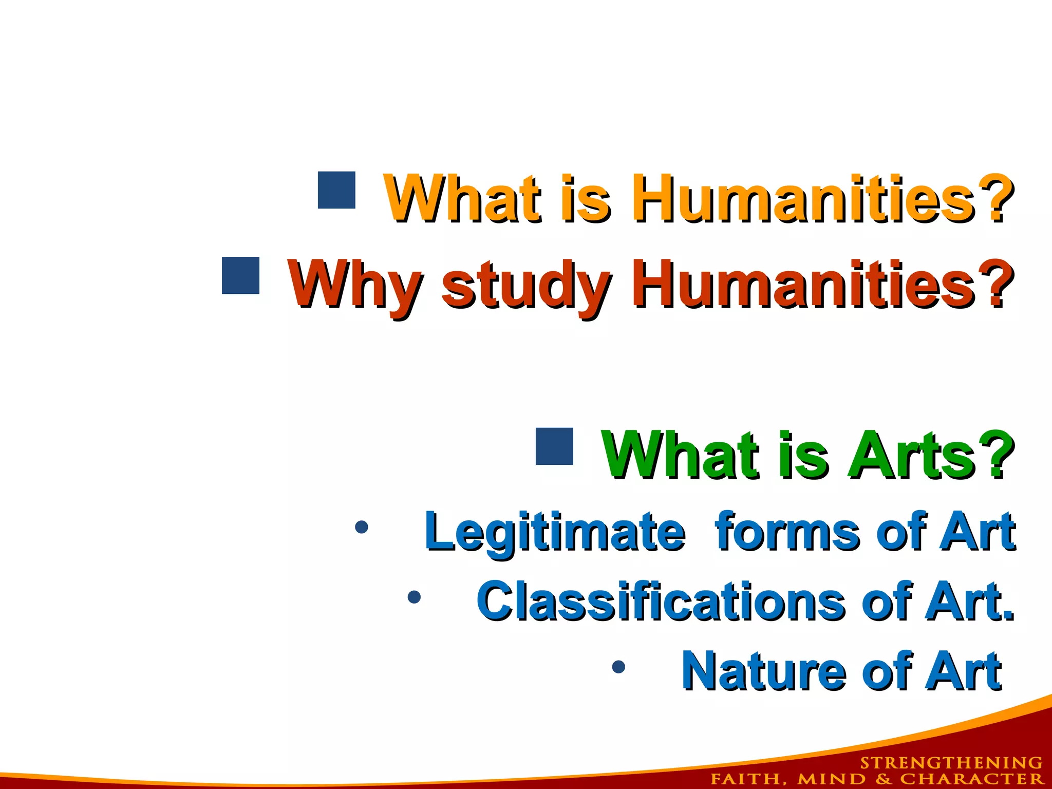 Overview of humanities | PPT