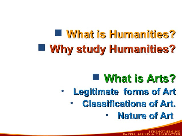 Overview of humanities | PPT
