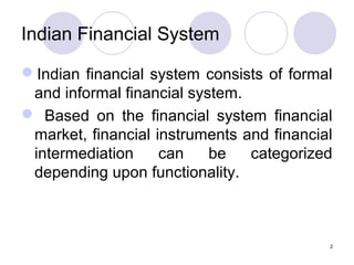 Overview of Indian Financial system | PPT