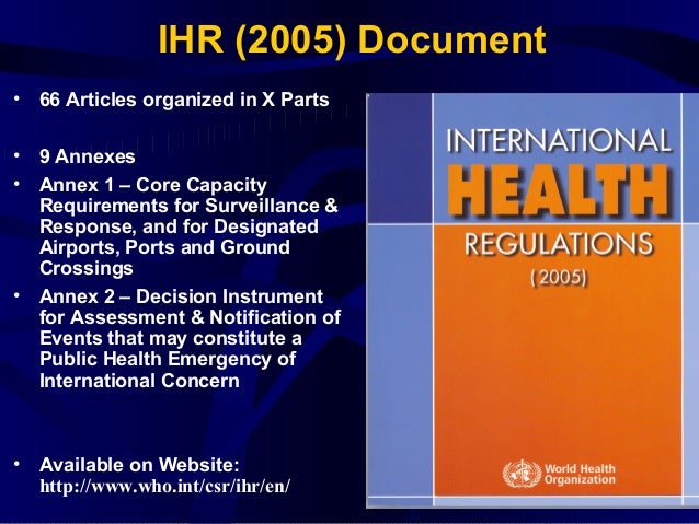 Overview of International Health Regulaiton - IHR 2005, Afghanistan