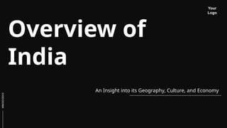 Overview of India which express the landscape .pptx