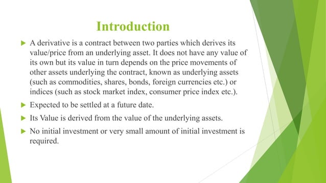 Indian Derivatives Market.pptx | Stocks and Bonds | Personal Investing