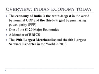 Overview of Indian economy | PPTX