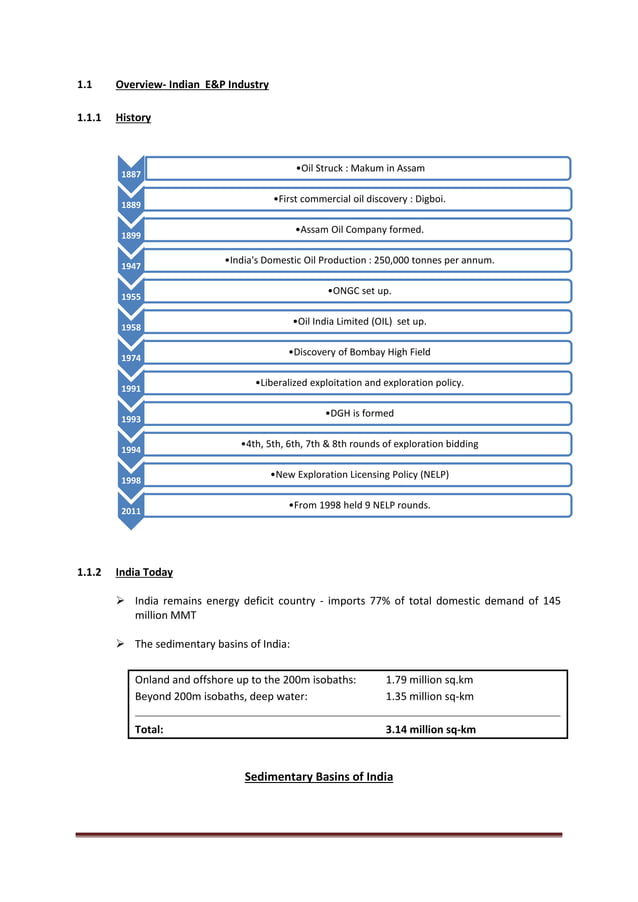 Overview of indian oil and gas with current status of offshore drilling ...