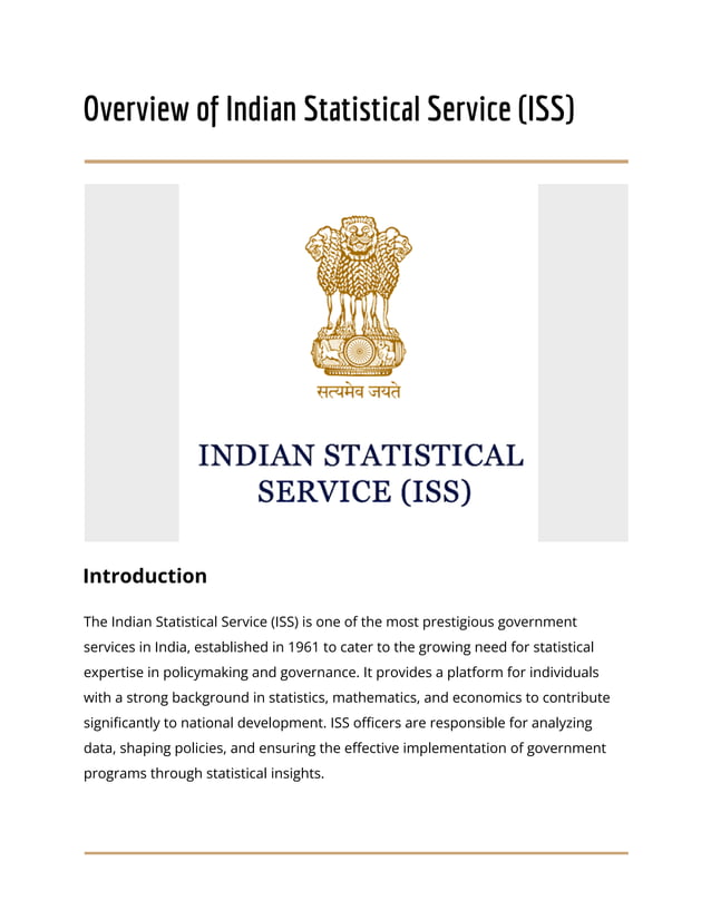 Overview of Indian Statistical Service (ISS).pdf