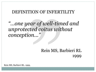 Overview of infertility by Dr.Gayathiri | PPT