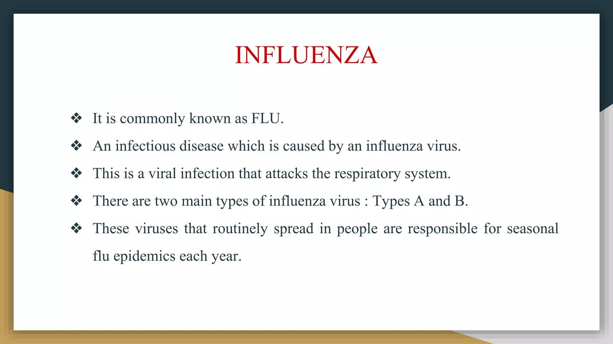Overview of influenza | PPTX