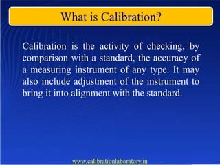 Overview of Instrument Calibration | PPTX