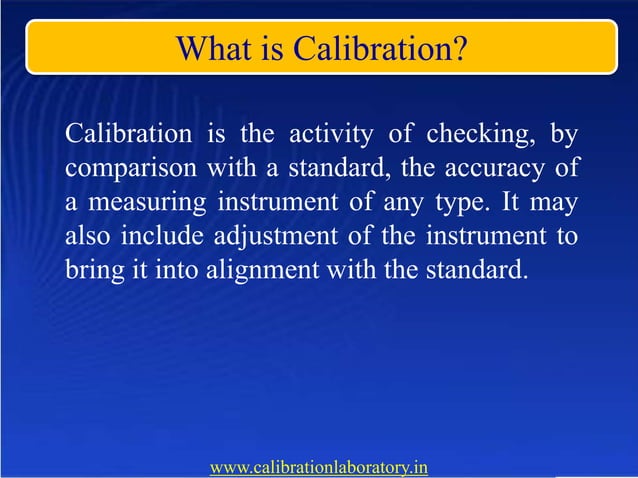 Overview of Instrument Calibration | PPTX | Physics | Science