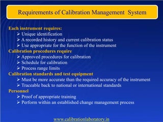 Overview of Instrument Calibration | PPTX