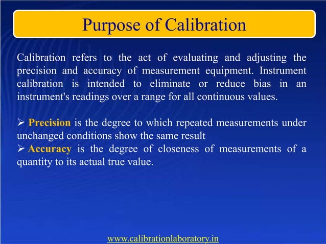 Overview of Instrument Calibration