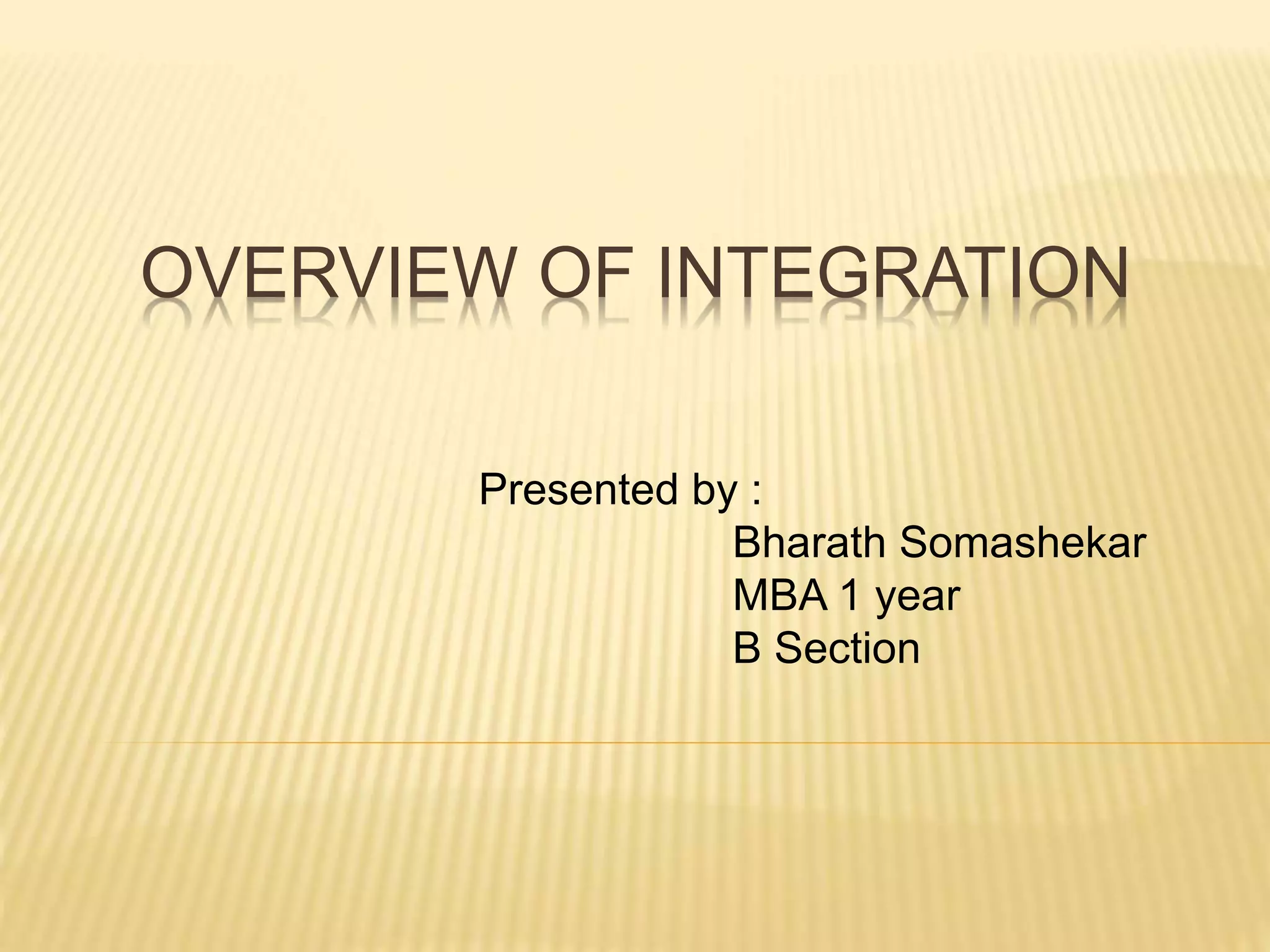 Overview of integration | PPT