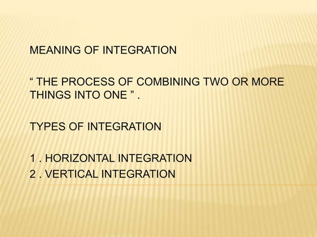 Overview of integration | PPT