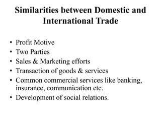 Overview of internatioal trade | PPTX