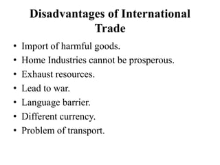 Overview of internatioal trade | PPTX