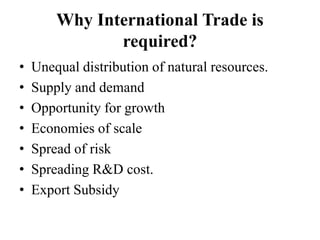 Overview of internatioal trade | PPTX
